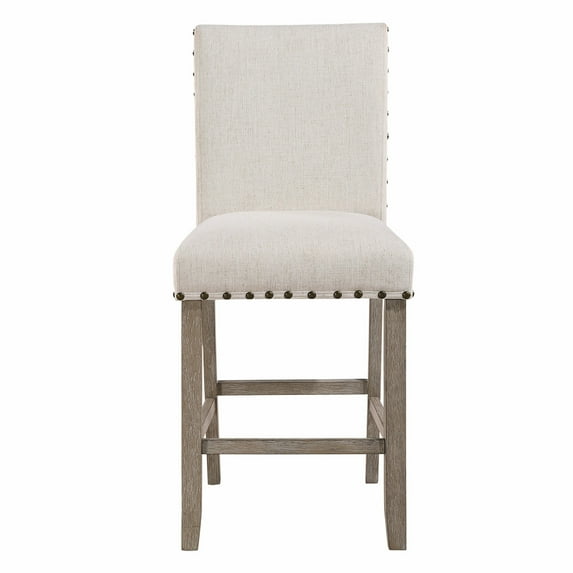 Gray Fabric Bar Stool Set of 2, 18.03 in Width - Walmart.com