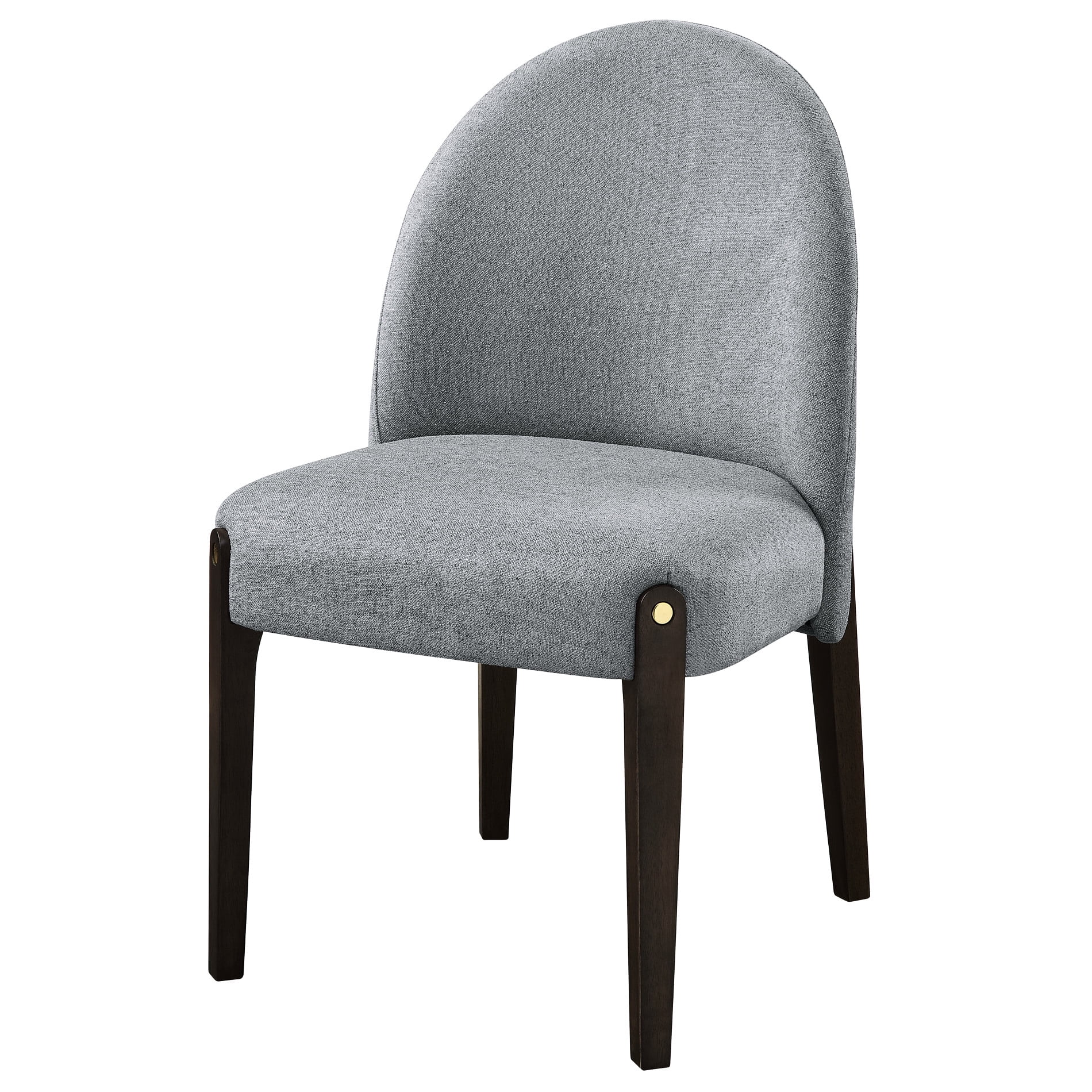 Gray Fabric Dining (2 Chairs) - Finish Legs, Soft Foam, Spot Cleanable ...