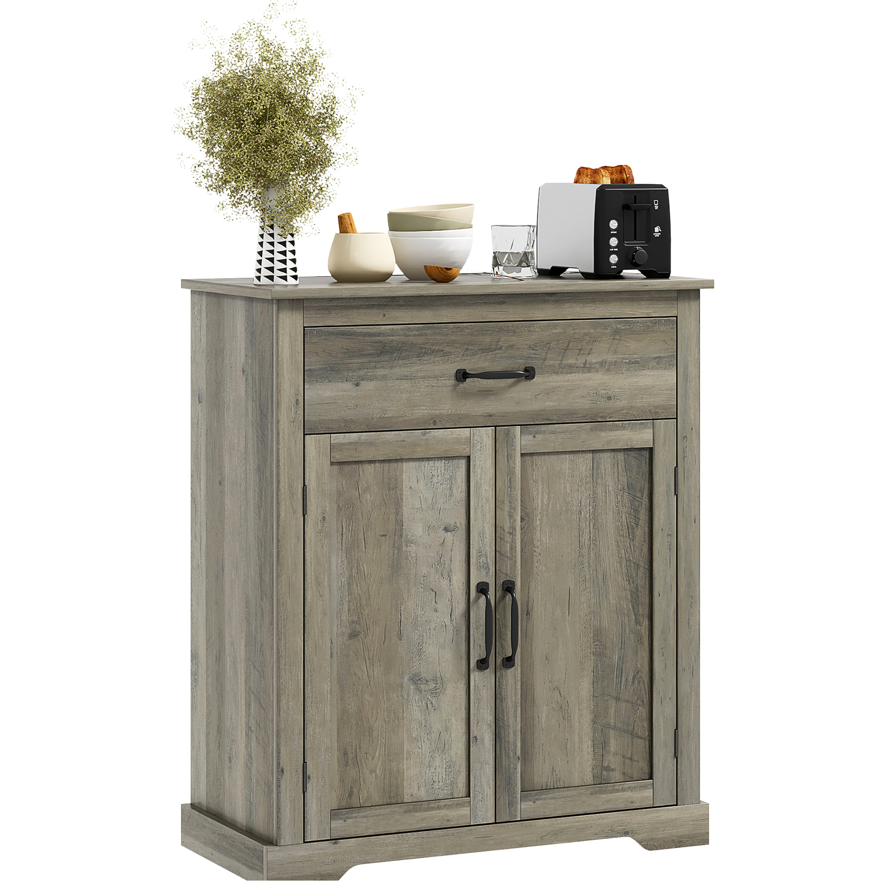 Gray Farmhouse Sideboard | Modern Style for Any Space | Thick ...