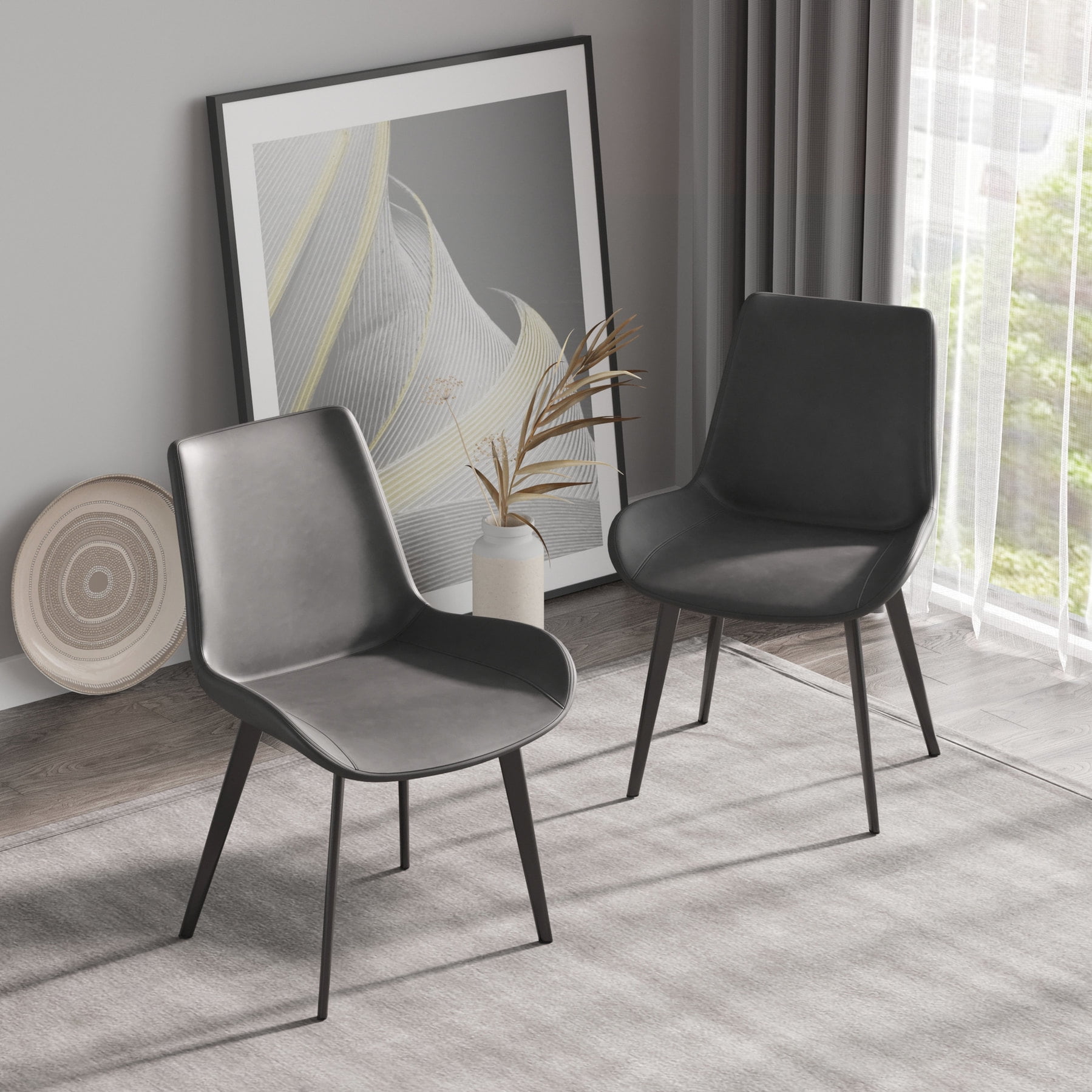 Gray Faux Leather / Indoor Living / High - Bearing Capacity - Walmart.com