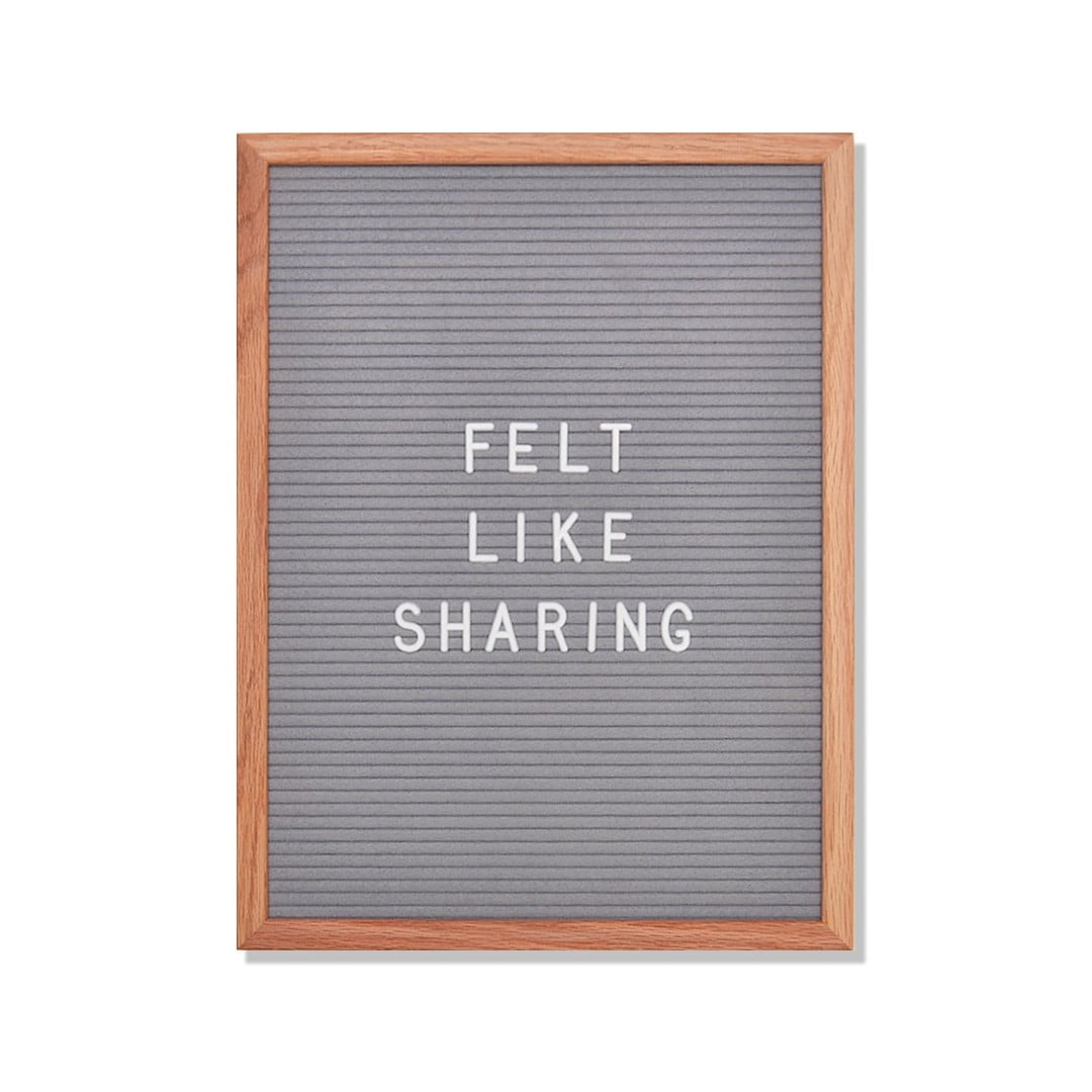 Gray Felt Letter Board Set with Letters (12”x16”) by Felt Like Sharing ...