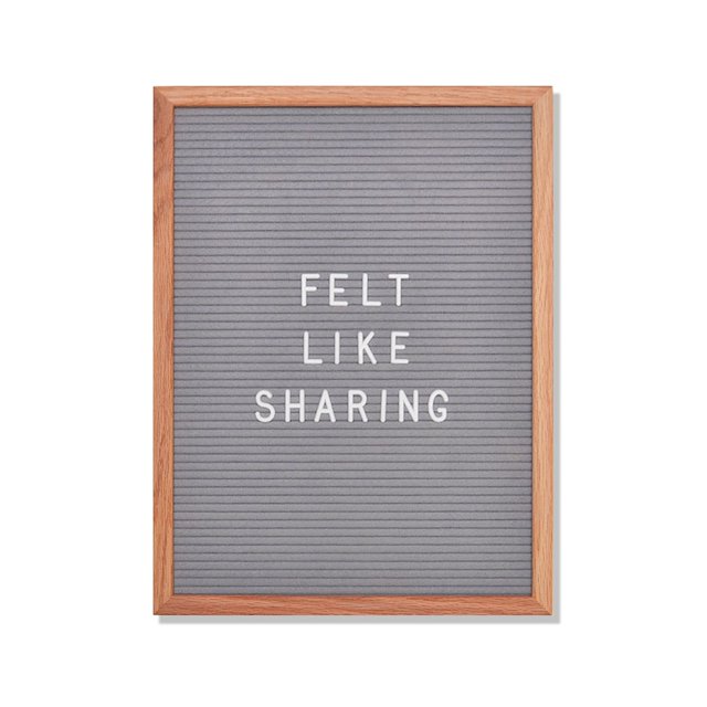 Gray Felt Letter Board Set with Letters (12”x16”) by Felt Like Sharing ...