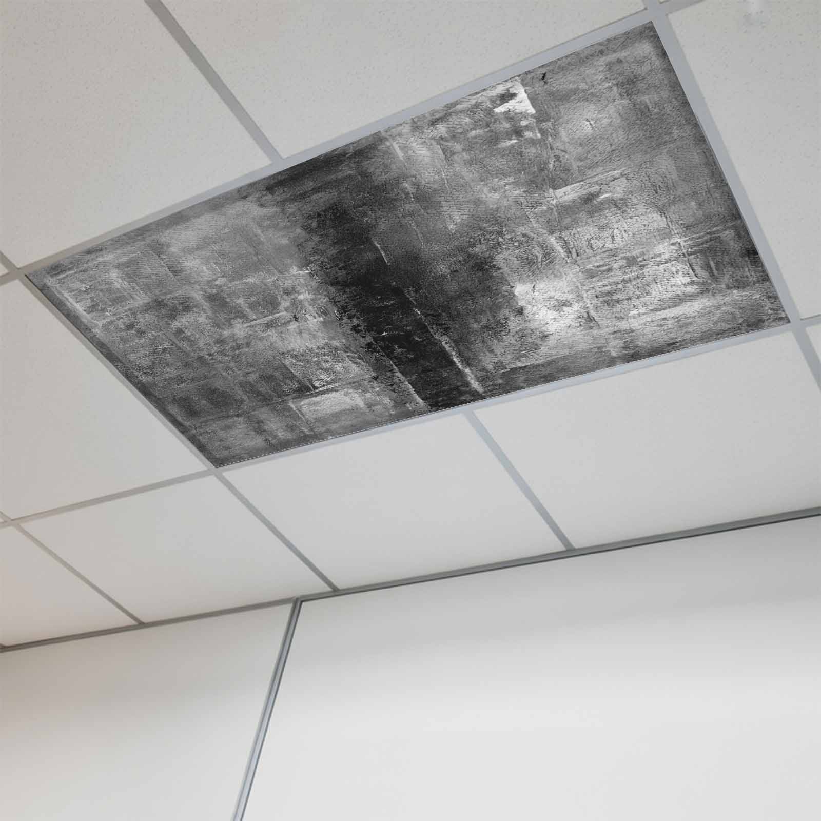 Gray Fluorescent Light Covers, Retro Oil Painting Modern Abstract Art ...