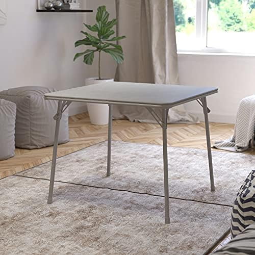 Gray Folding Card Table - Lightweight Portable Folding Table with ...