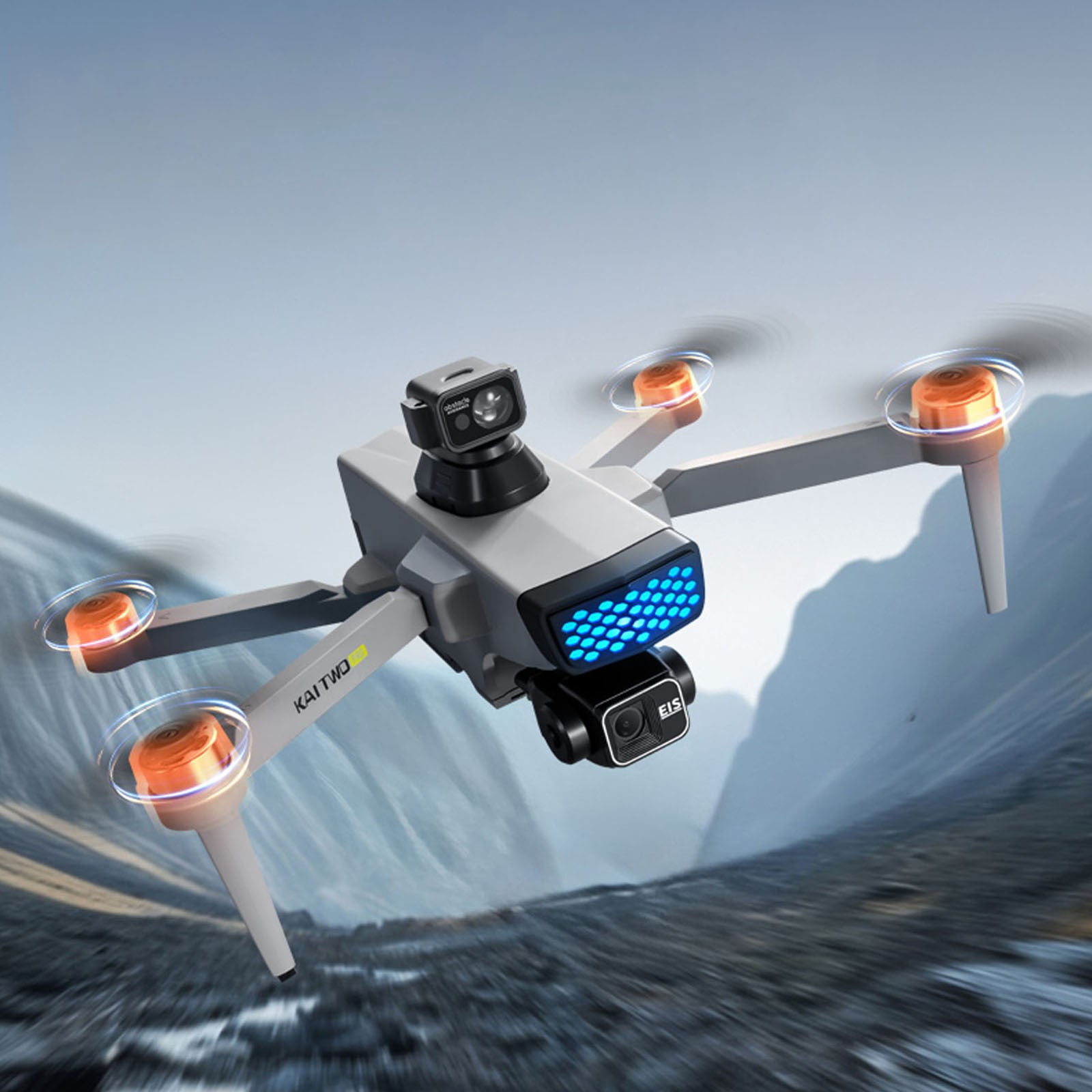 Gray Gps Drone With Brushless Motor Obstacle Avoidance Head Optical ...