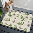 Gray Green Front Door Rugs 2x3 ft Eucalyptus Leaves Linen Background ...