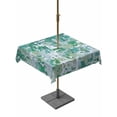 Gray Green Scratch Marks Square Outdoor Tablecloth with Umbrella Hole ...