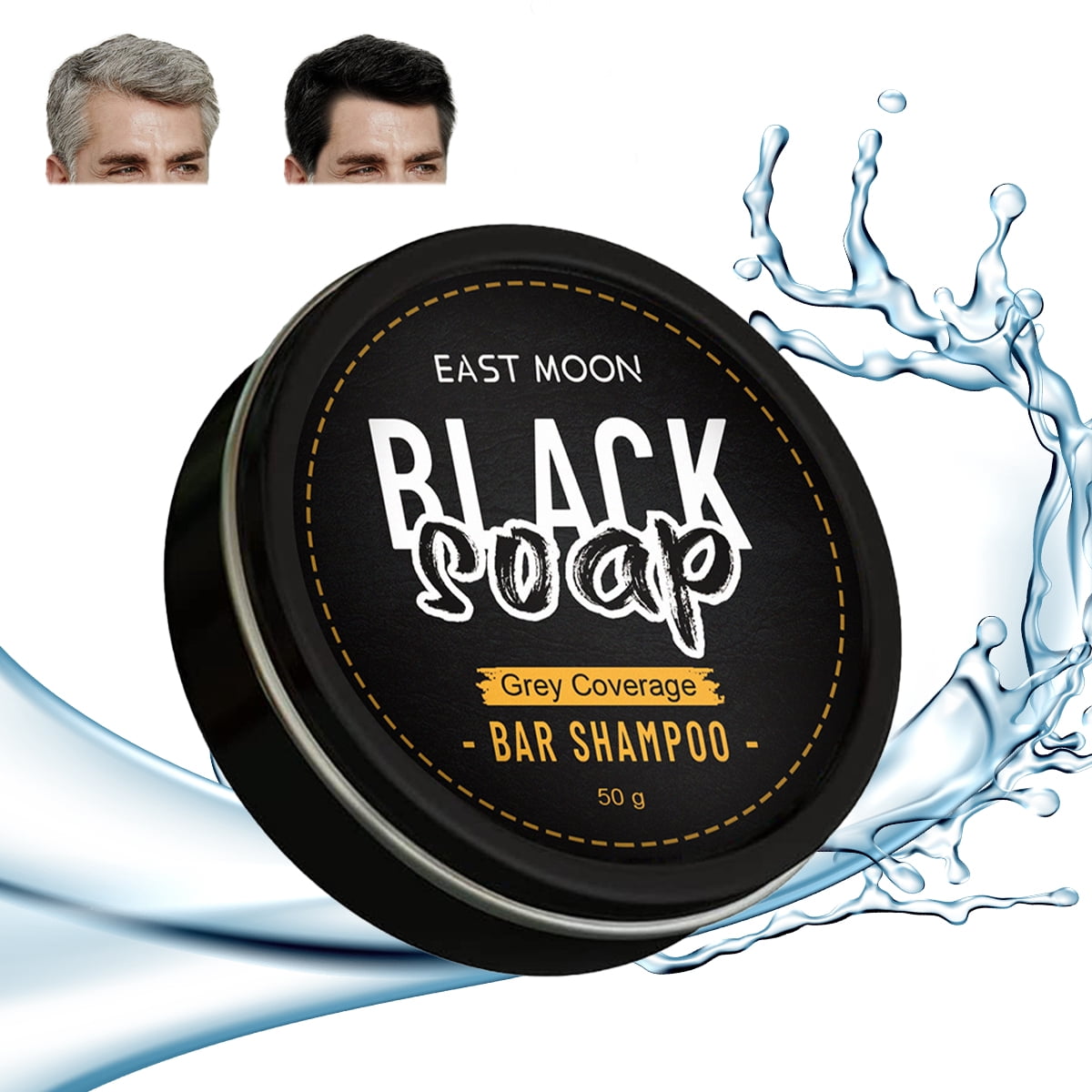 Spartan Organic Gray Hair Reverse Shampoo Bar for Men, Hair Darkening ...