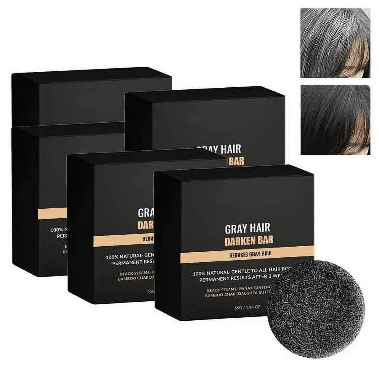 Gray Hair Reverse Bar Black Hair Soap Natural Grey Hair Fixing Massage ...