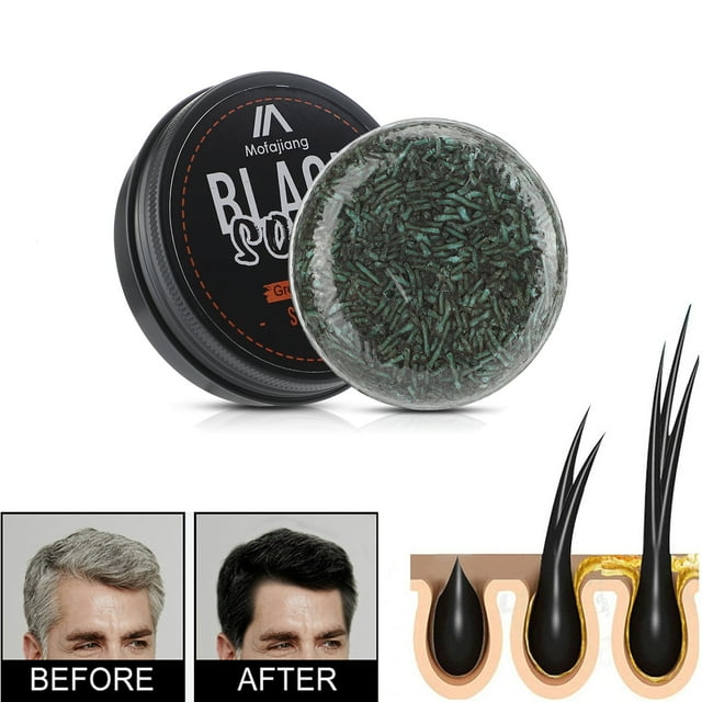 Gray Hair Reverse Bar, Hair Darkening Shampoo Bar, Men's Grey Coverage ...