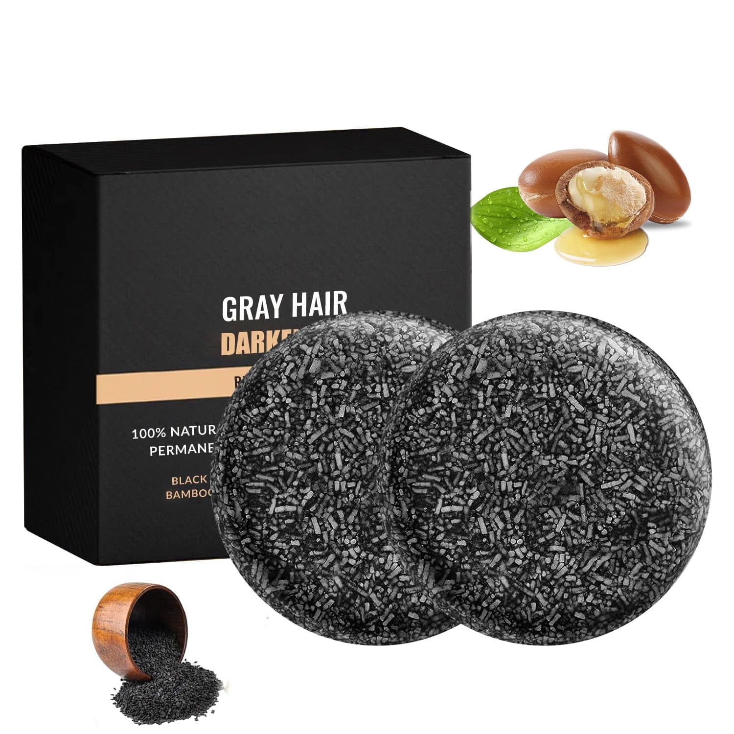 Gray Hair Reverse Bar, Shampoo Soap,Mane Gray Reverse Bar for Women and ...
