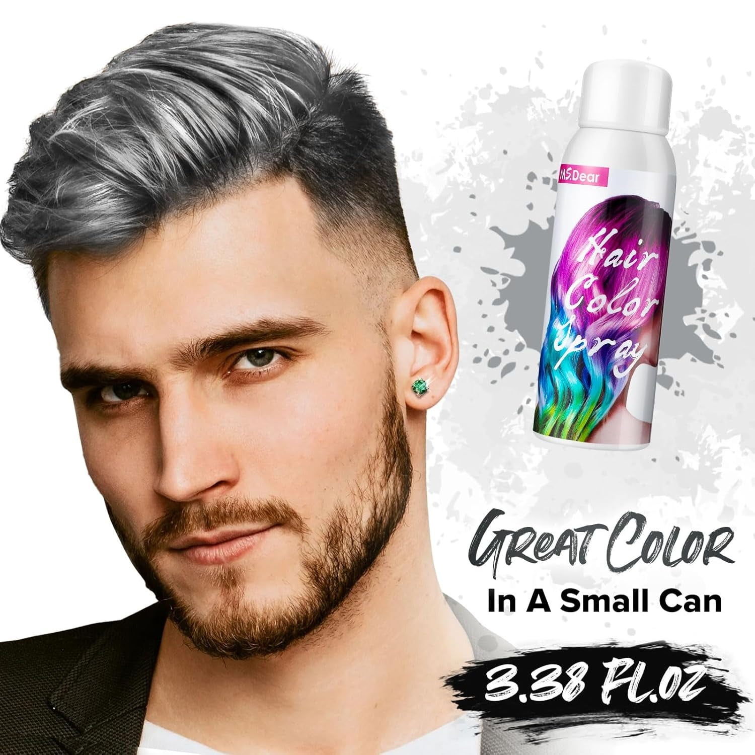 Gray Hair Spray Color ONE-TIME USE Colors for Crazy Hair Day Temporary ...