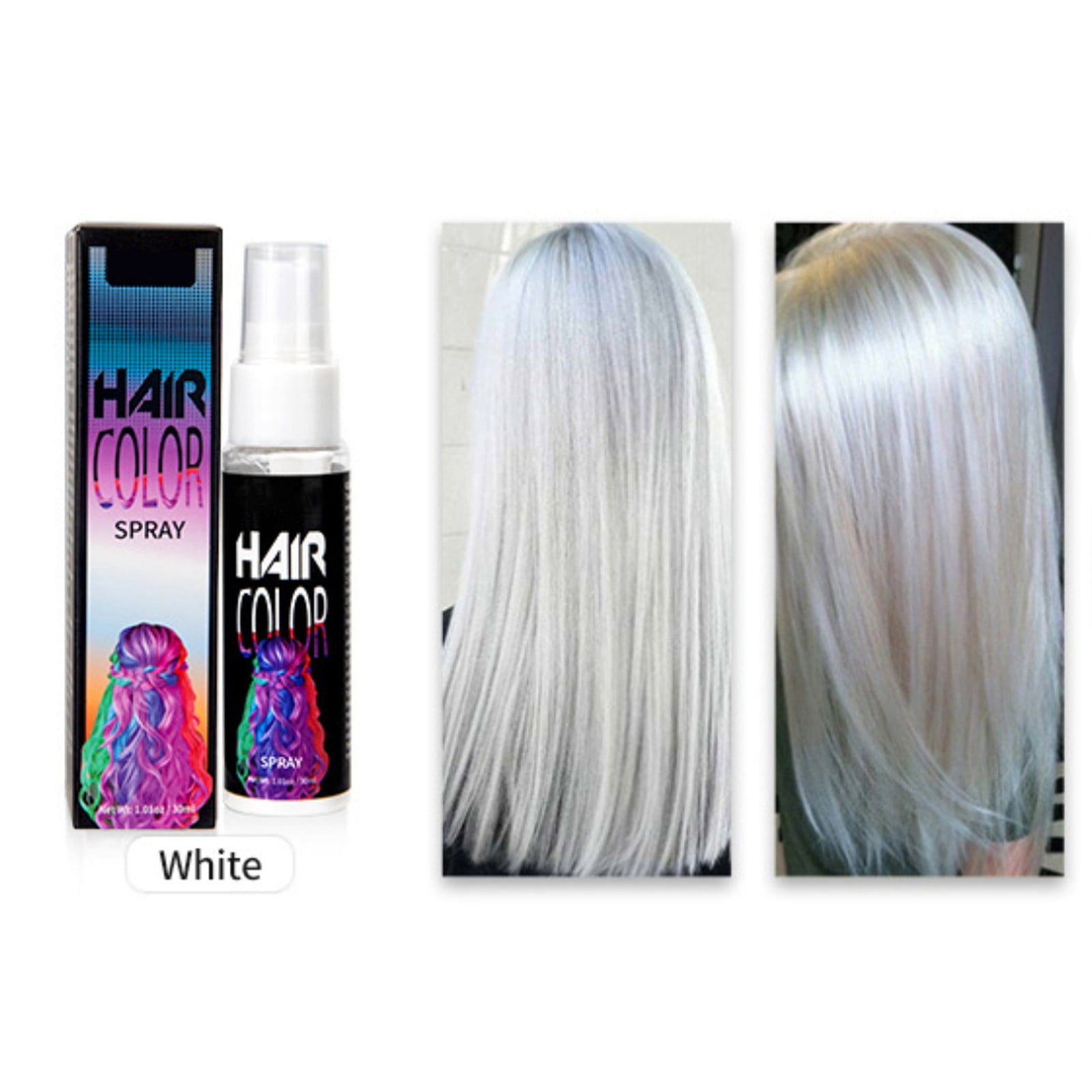 Gray Hair Spray Color ONE-TIME USE Colors for Crazy Hair Day Temporary ...