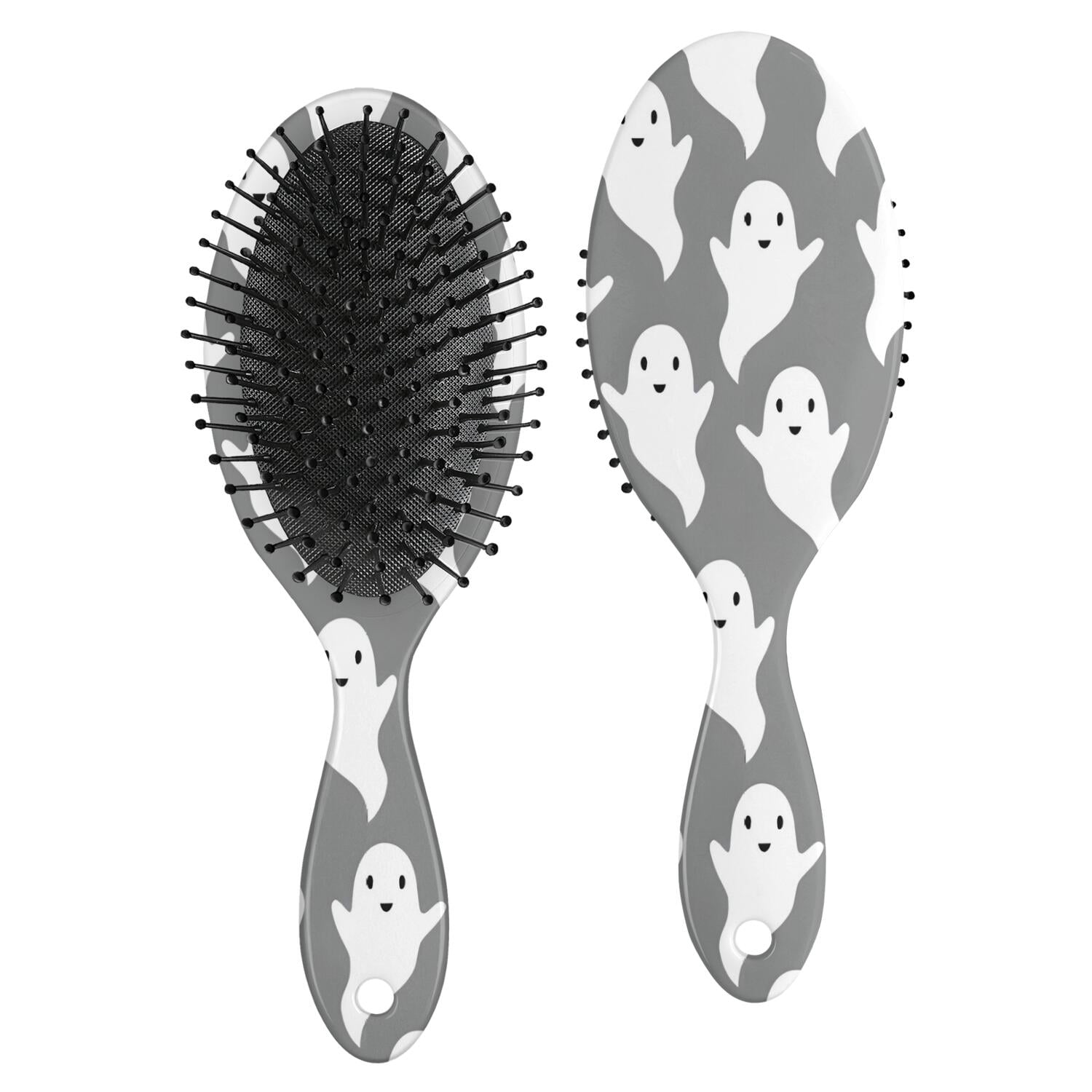 Gray Halloween White Ghosts Hair Brush,Girls Detangling Hair Brush ...