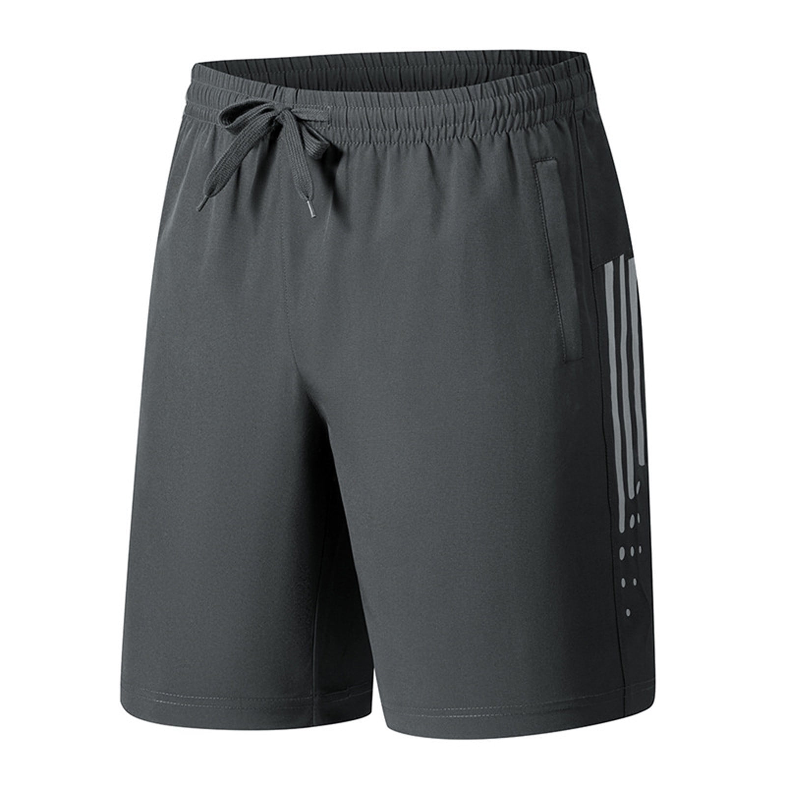 Gray Hawaiian Terry Cloth Mesh Tropical Straight Leg Track Athletic ...