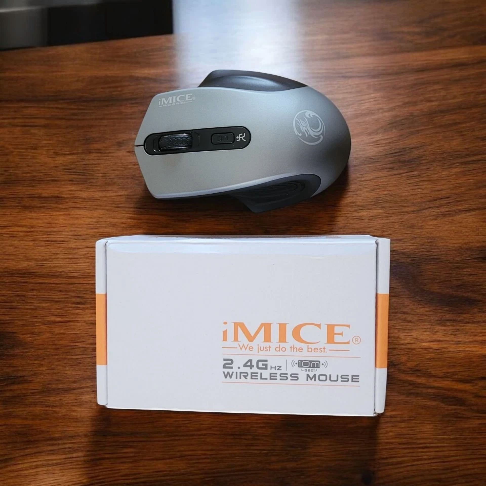 Gray Imice 2.4Ghz High Quality Wireless Optical Mouse W Batteries ...