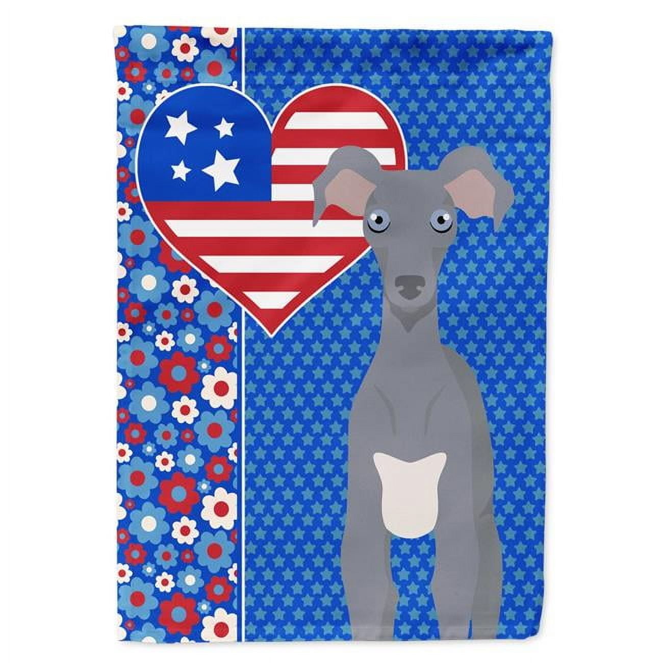 Gray Italian Greyhound USA American Flag Canvas House Size - Walmart.com