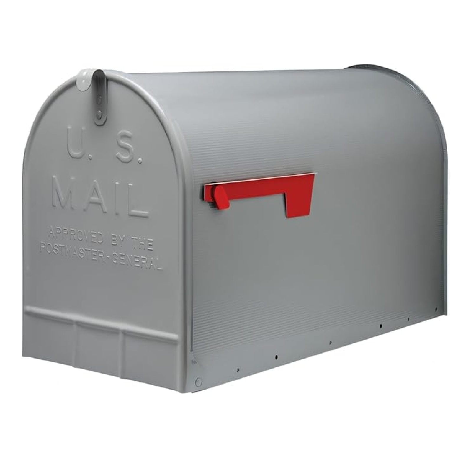 Gray Jumbo Size Rural Mailbox, 3175 cu-in Capacity, Galvanized Steel ...