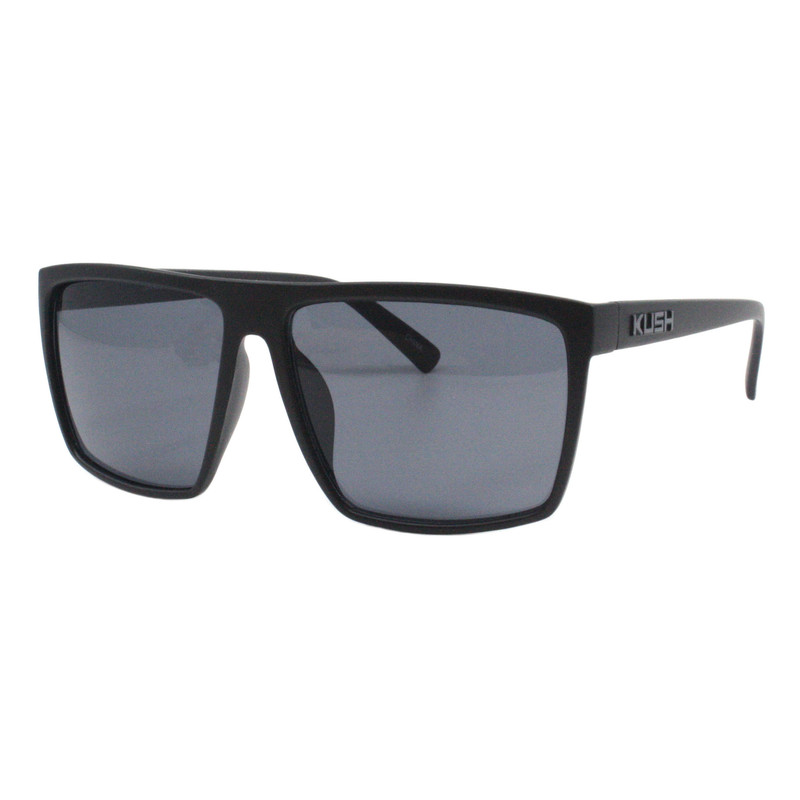 Gray Kush Men's Sunglasses Matte Black Classic Square Frame UV400 ...