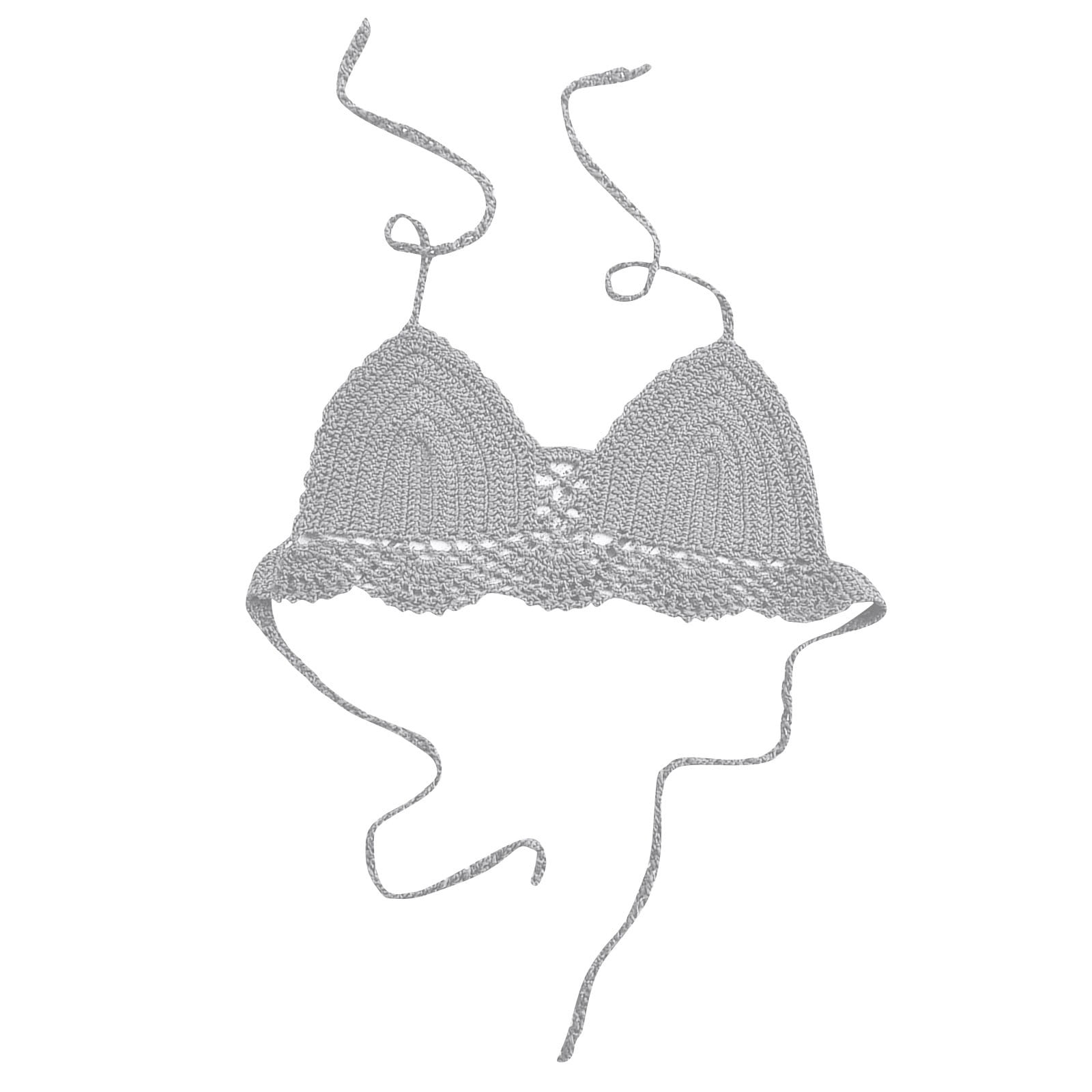 Gray Ladies Backless Lace Bras Swimwear Micro Bikini Tankini for Women ...