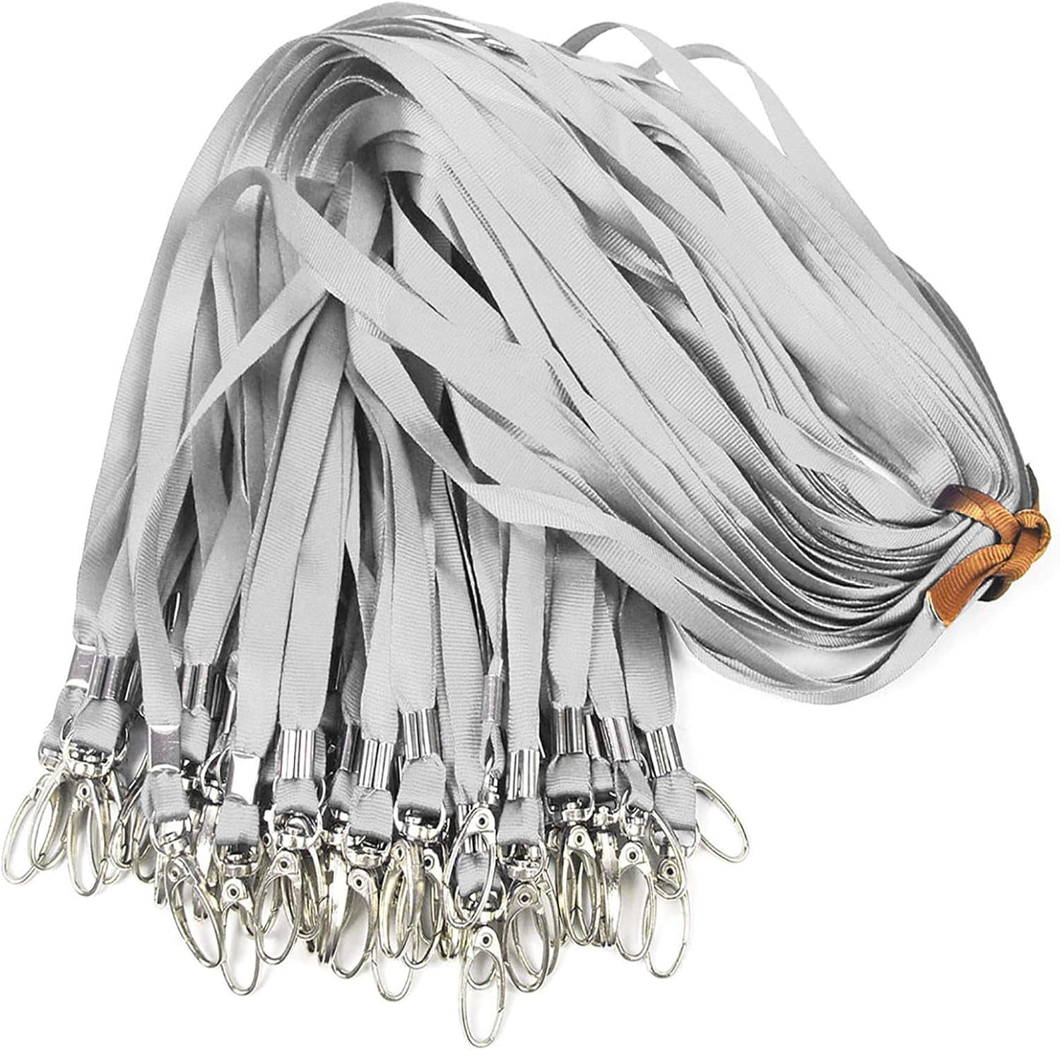 Gray Lanyards 50 count Nylon Lanyard for Id Badges,Badge Lanyards ...