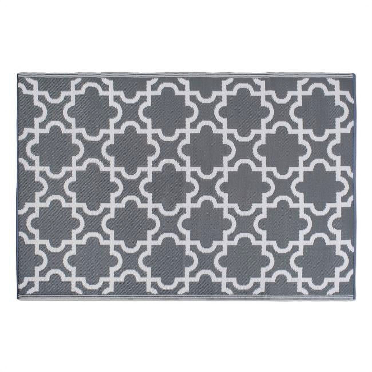 Gray Lattice Outdoor Rug 4X6 Ft - Walmart.com