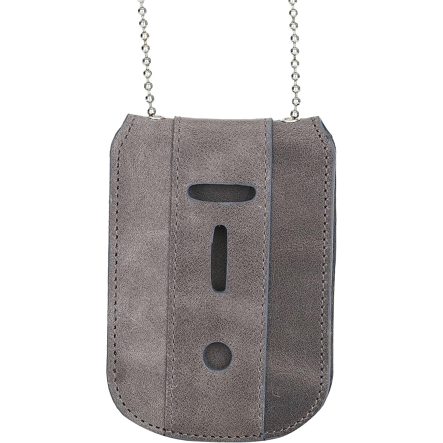Gray Law Enforcement Badge Holder with Neck Chain & ID Holder Full ...