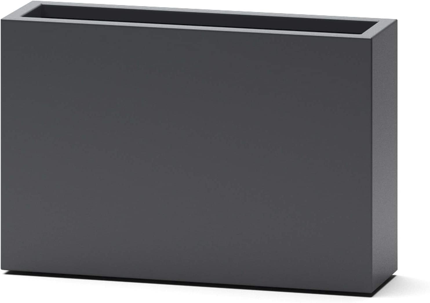 Gray Lightweight Fiberglass Tall Rectangular Planter Box - 36 inches ...