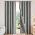 Gray Linen Blackout Curtain 42x72in Back Tab - Walmart.com