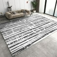 Gray Lines Texture Background Area Rug 5x6ft Abstract Geometric Stripes ...