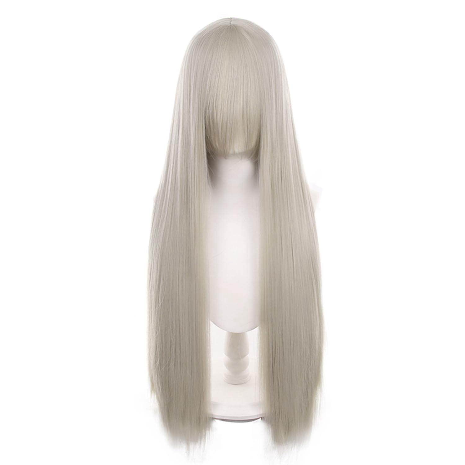 Gray Long Wig 31 Inch Straight Hair Light Gray Cosplay Wigs Women's ...