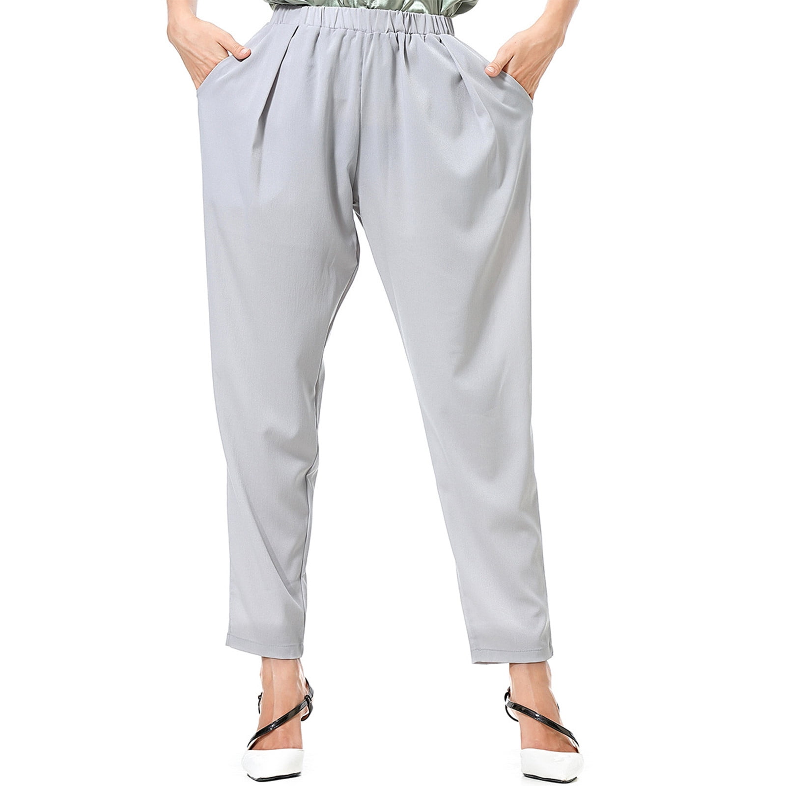 Gray Loose Fit for Women Summer Fall Spandex Lounge Harem High Cut ...