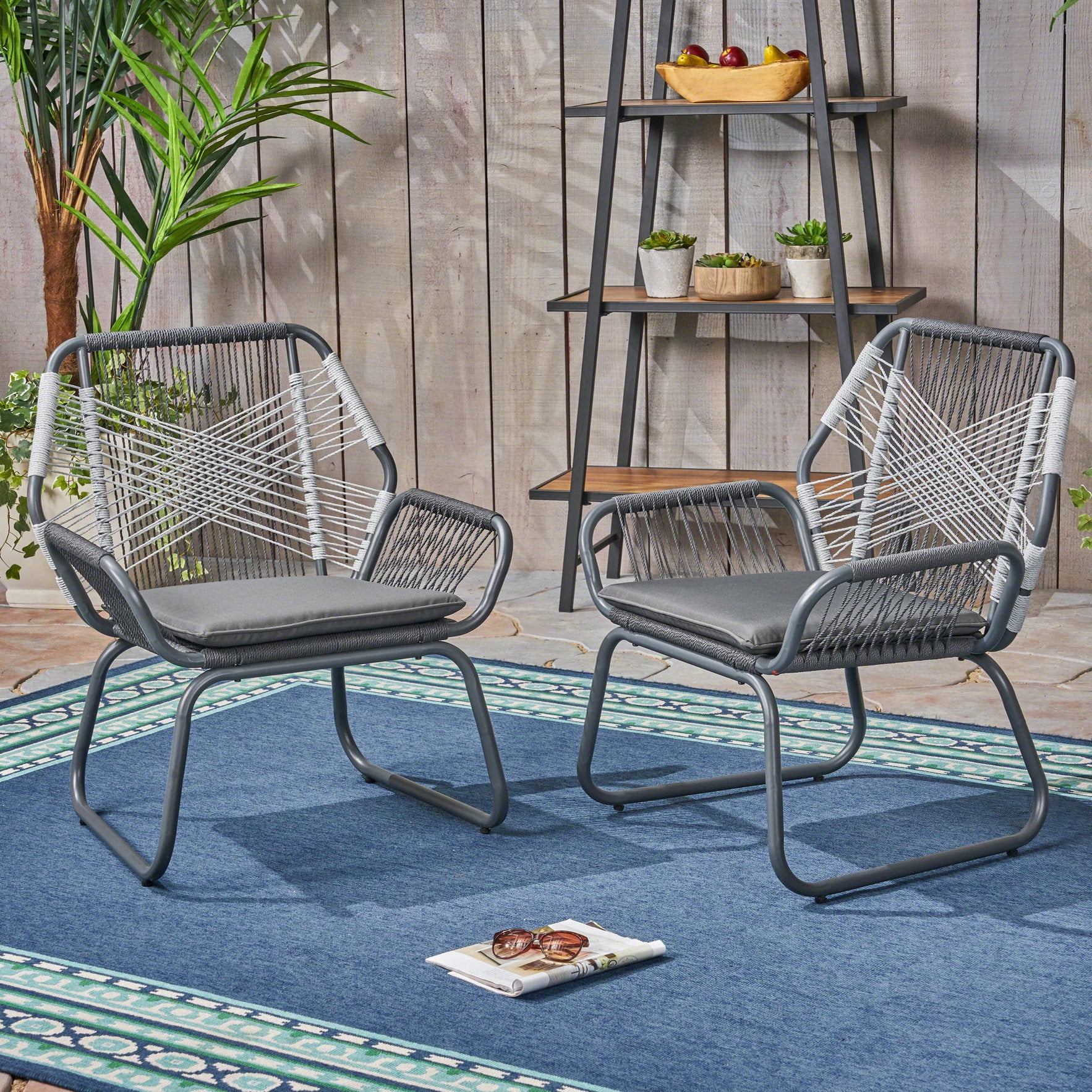 Gray Main Color - Stylish Chair Back Design - Summer Patio Lounging ...