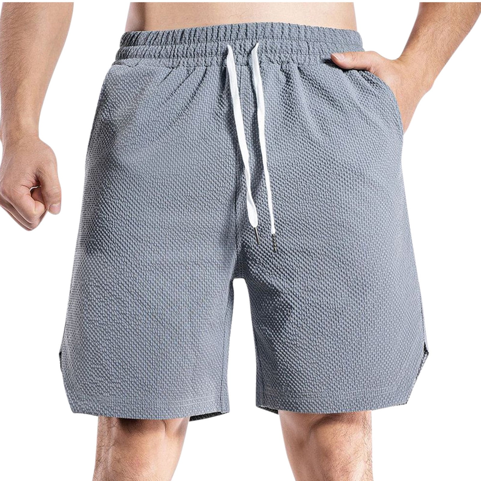 Gray Man Loose Fit Shorts for Man Sport Athletic Beach Lounge Running ...