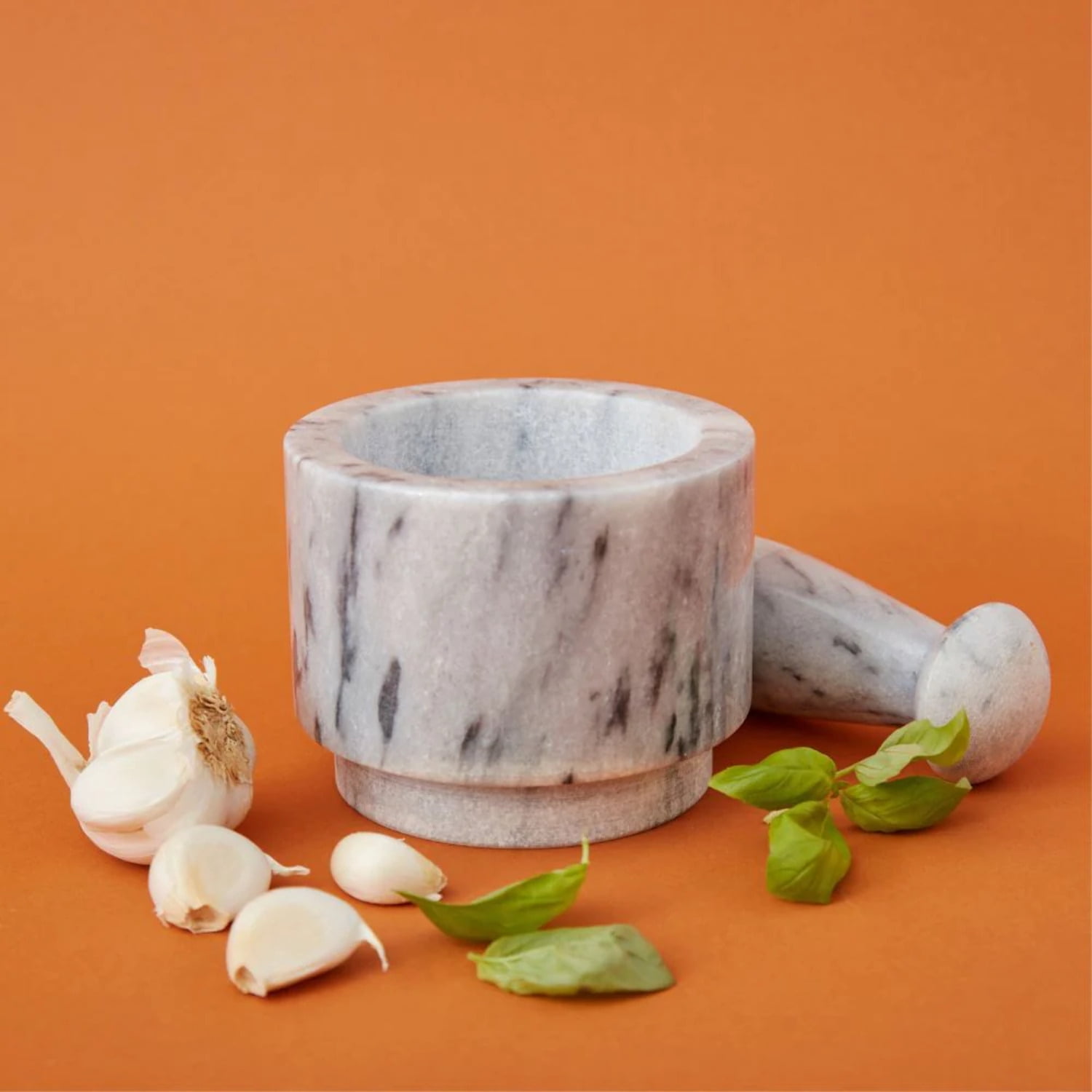 Gray Marble Two Sided Mortar Pestle - Walmart.com