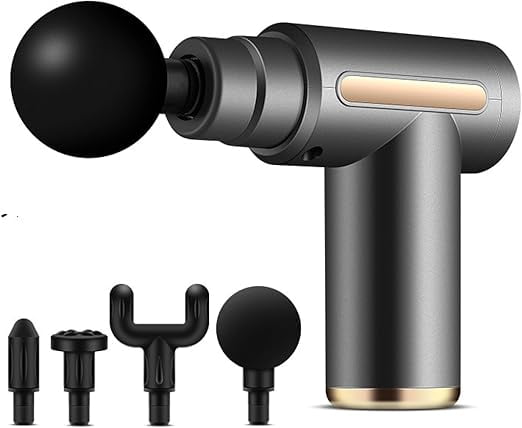 Gray Massage Gun Massager Fascia Muscle Deep Tissue Body Neck Back Pain ...