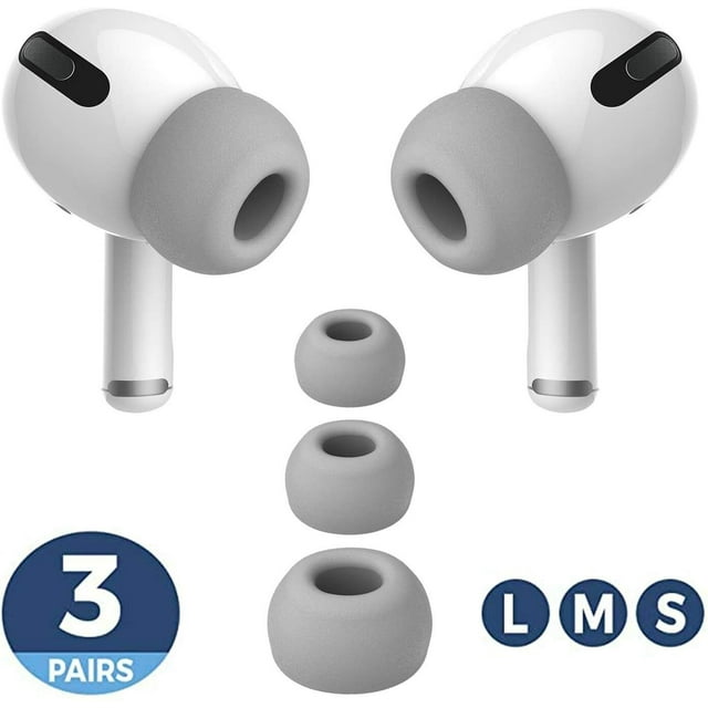 Gray Memory Foam Replacement Tips for Apple Airpod Pro & Airpod Pro 2 ...