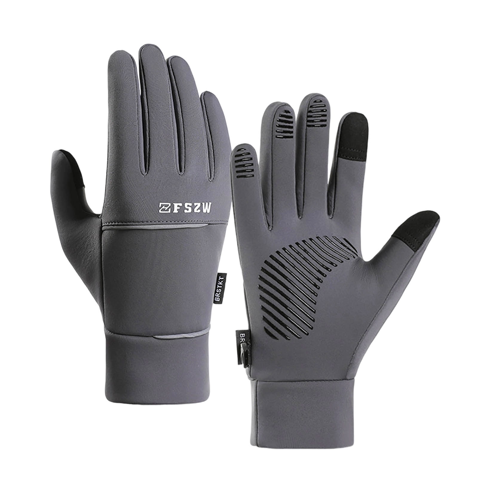 Gray Men'S Winter Sports Touchscreen Windproof Thermal Gloves For ...