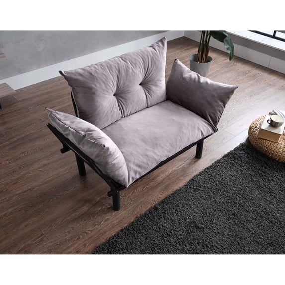 Gray Metal Love Seat Futon+Stable Structure"-"Active Families/Children ...