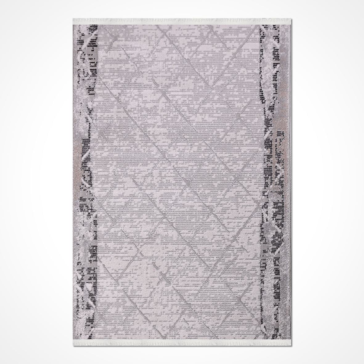 Gray Modern Acrylic Area Rugs for Living Room Jacquard Textured Modern ...