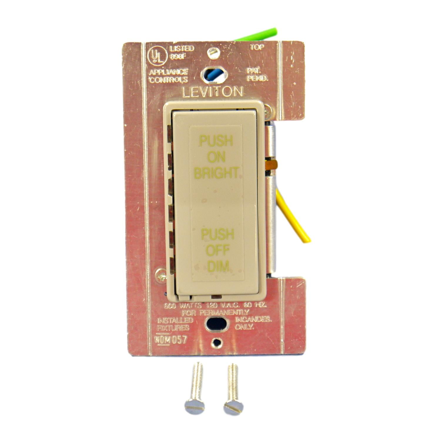 Gray Multi-Way Dimmer Switch MicroDim LED 600W Incandescent 10601-GY ...