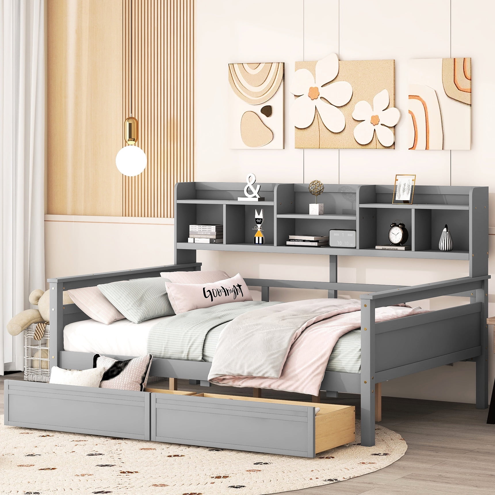 Gray - Multi - purpose daybed - Different home areas - Strong frame ...