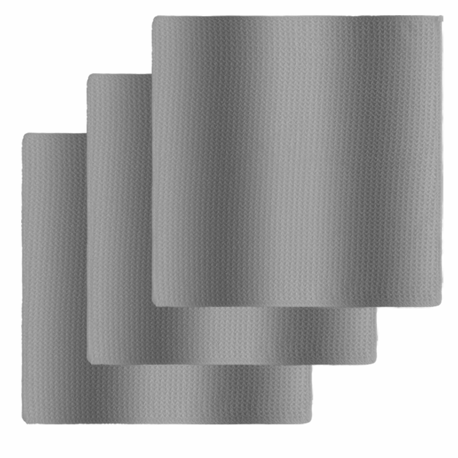 Gray Ombre Dish Towels Set, Waffle Weave Kitchen Towels 3 Pieces ...