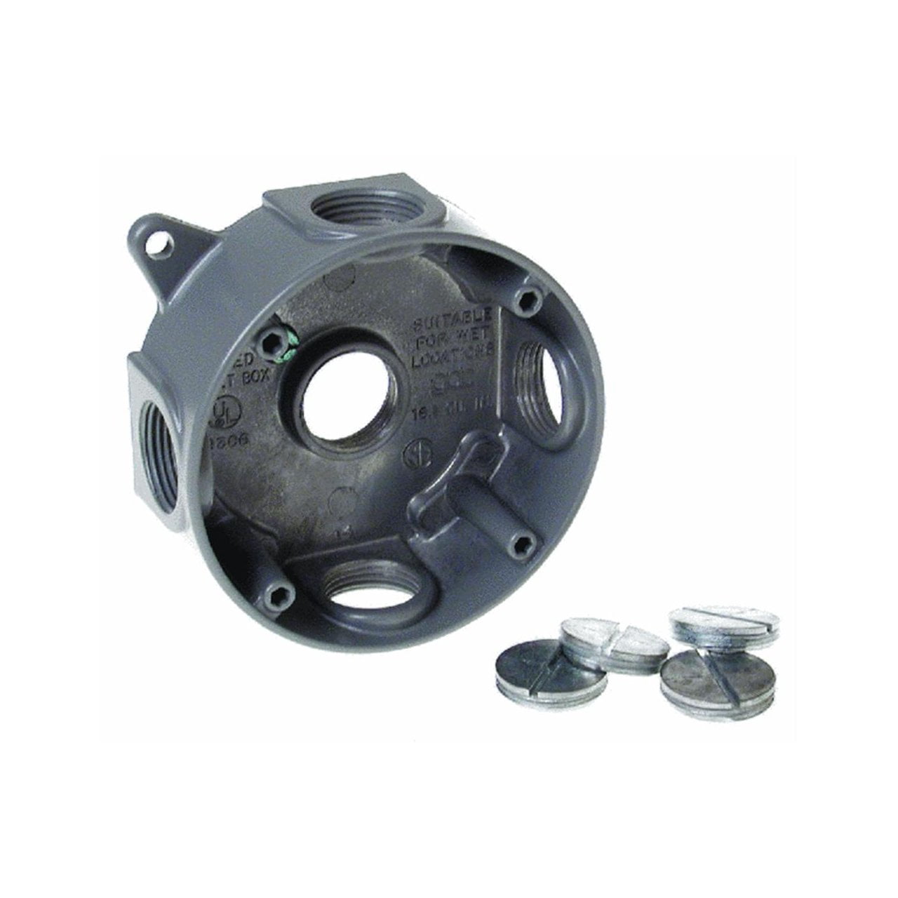 Hubbell Outdoor Round Box 5372-0 - Weatherproof - Gray - Walmart.com