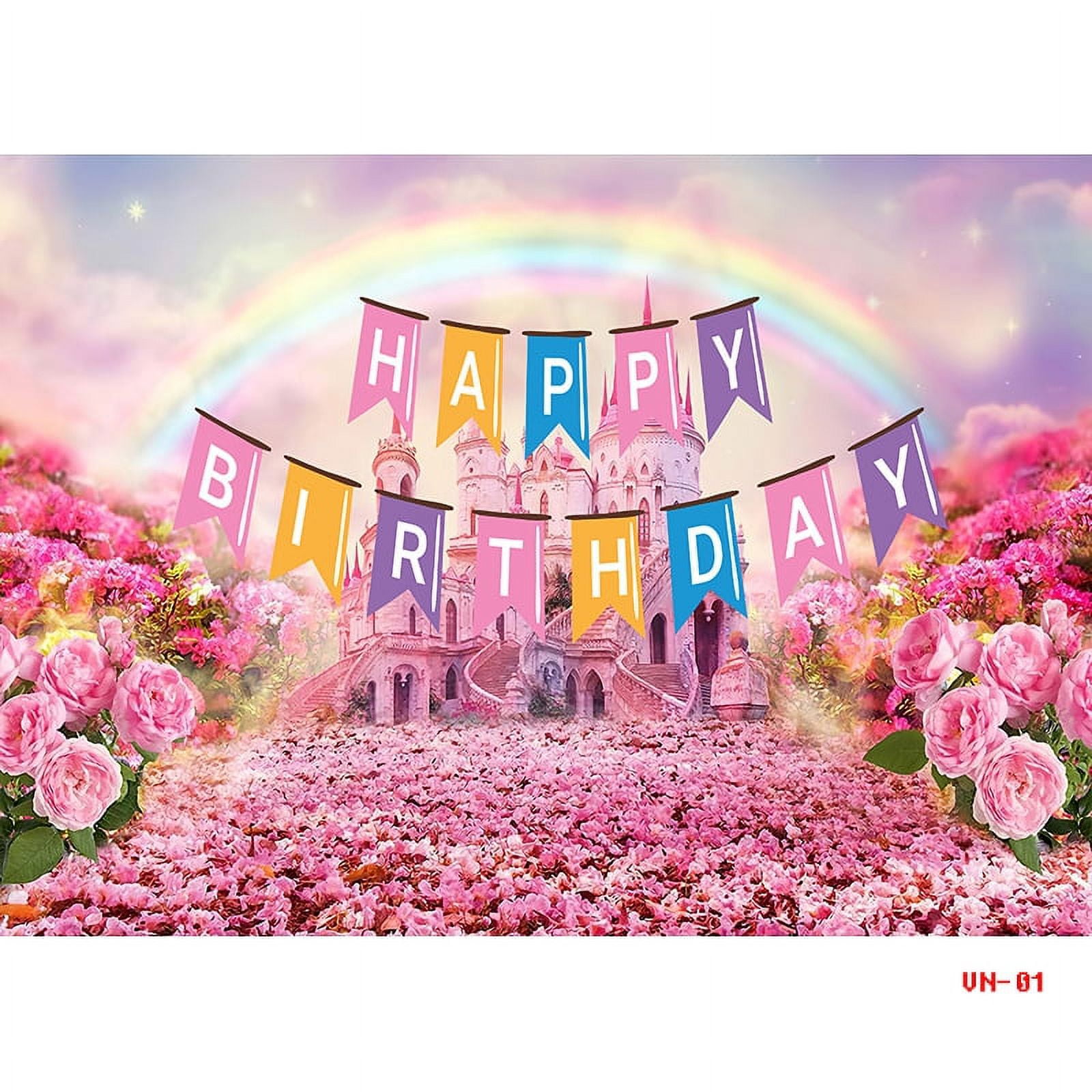 Gray PInk Brick Wall Happy Birthday Photography Backdrops Props Texture ...