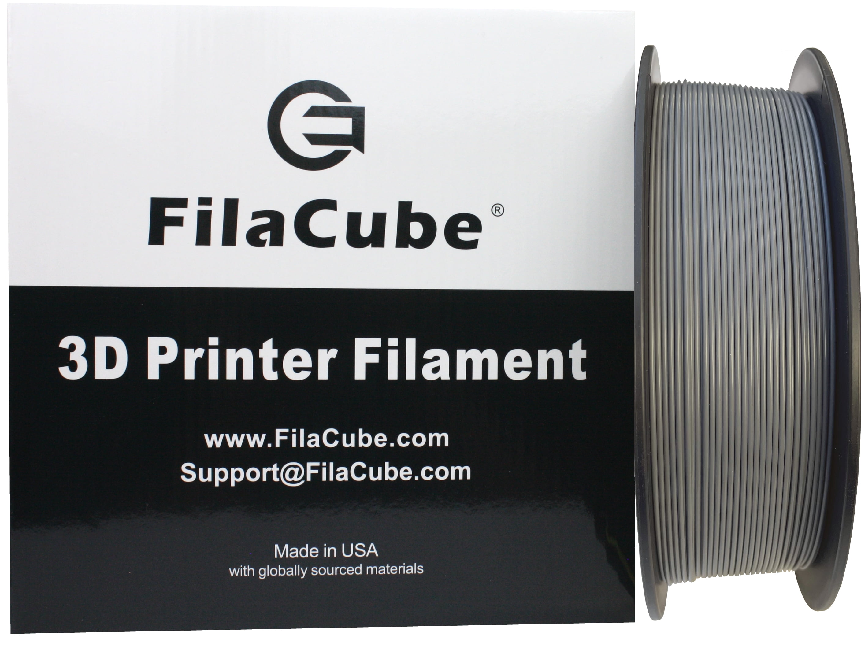 Gray PLA 3D Printer 1.75mm Filament - FilaCube 1.75 mm 1kg PLA 2 3D ...