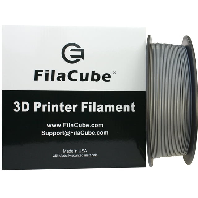 Gray PLA 3D Printer 1.75mm Filament - FilaCube 1.75 mm 1kg PLA 2 3D ...