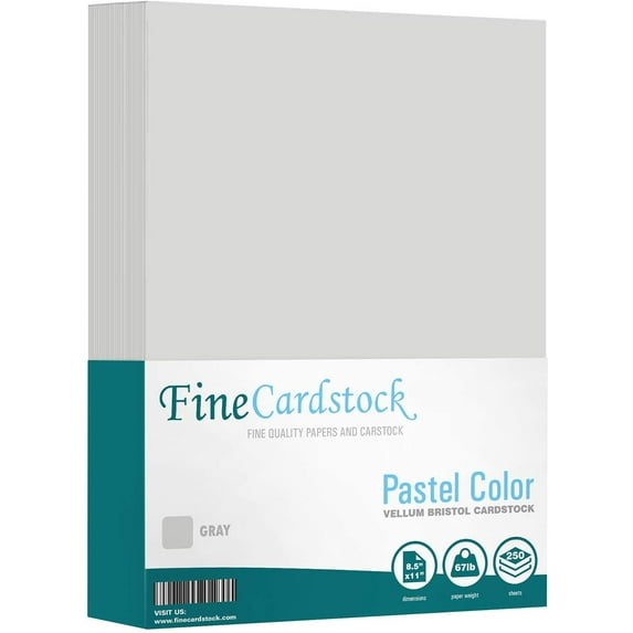 Gray Pastel Color Cardstock Paper — Great for Arts and Crafts, Wedding ...