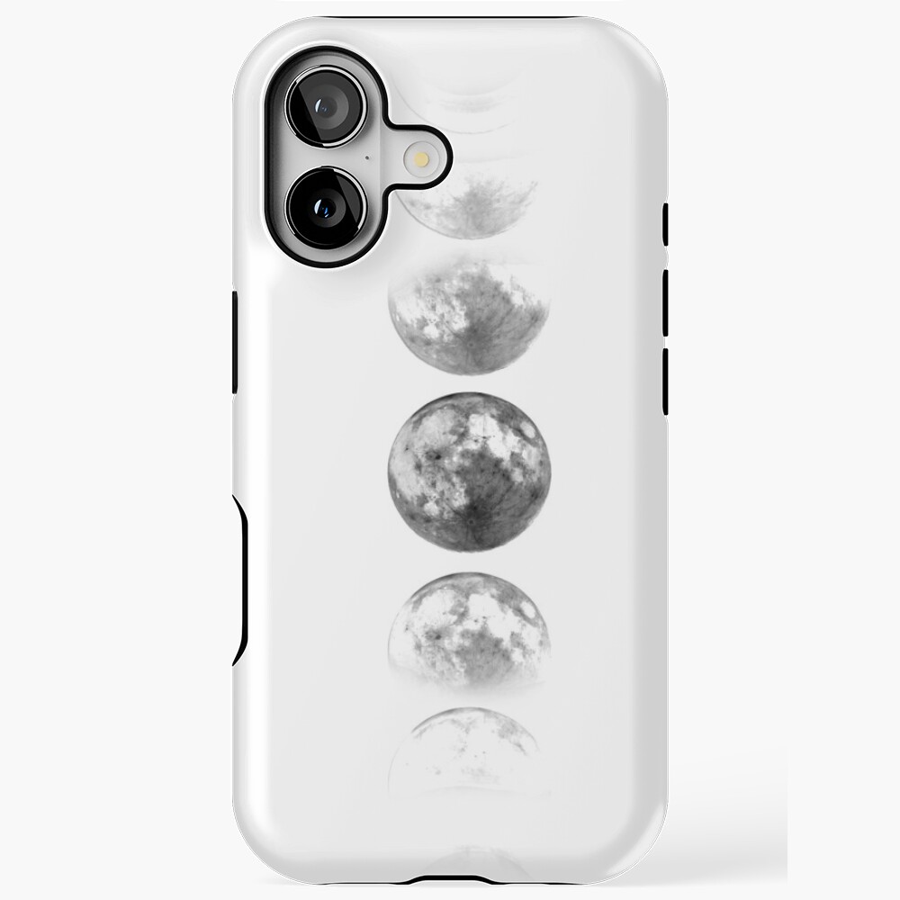 Gray Phases of the Moon Celestial Inspired Minimalist Artwork Phone ...
