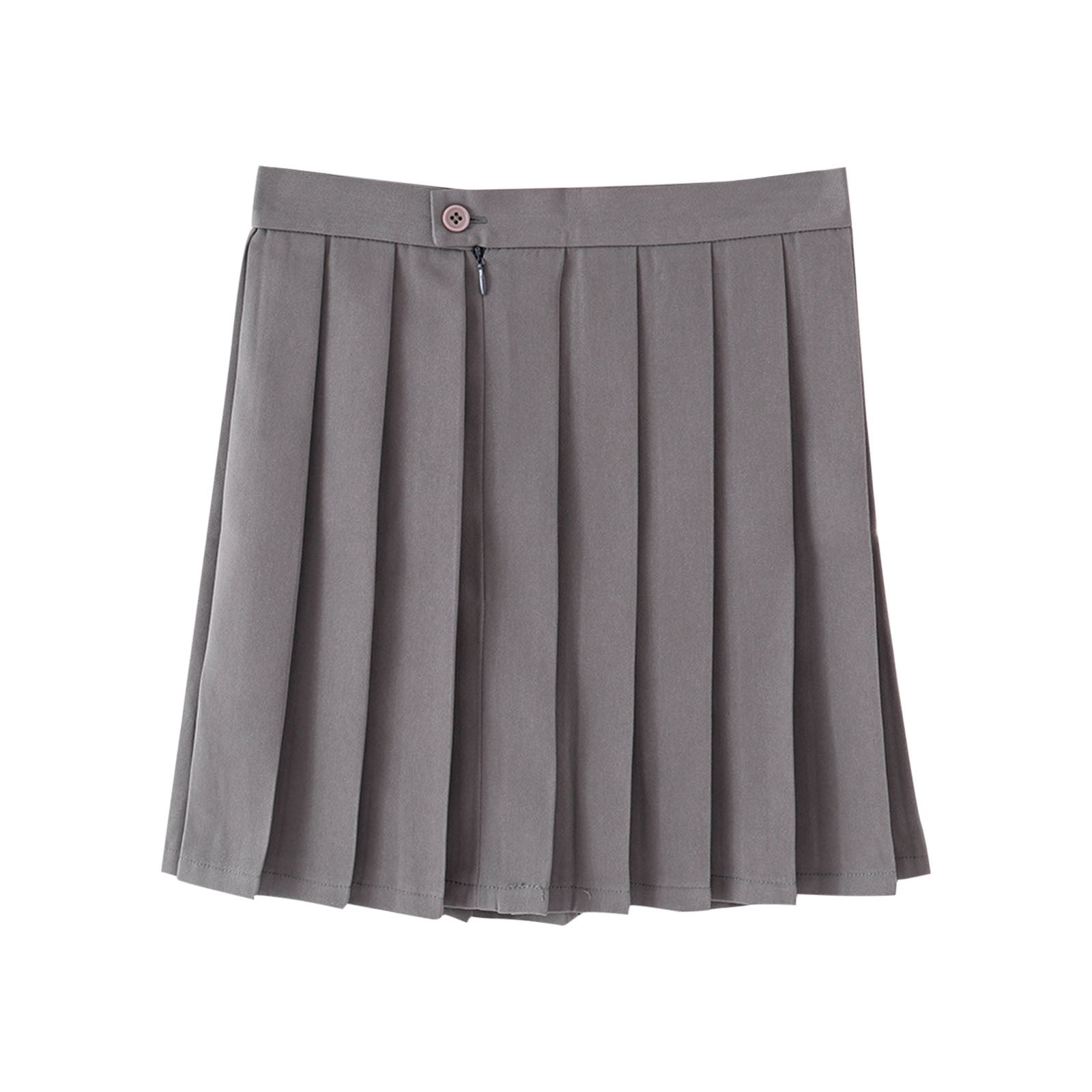 Gray Pleated High Leg A Line Plain Skort for Children Boy Girl Mini ...